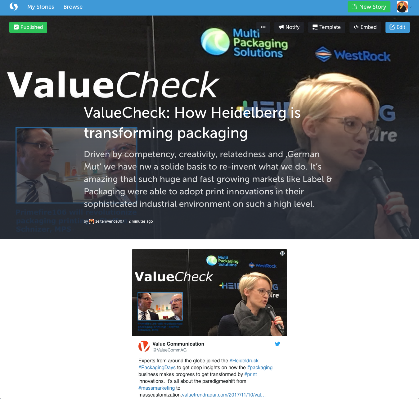 ValueCheck: Very well done — World Premiere of Heidelberg Primefire106 ...